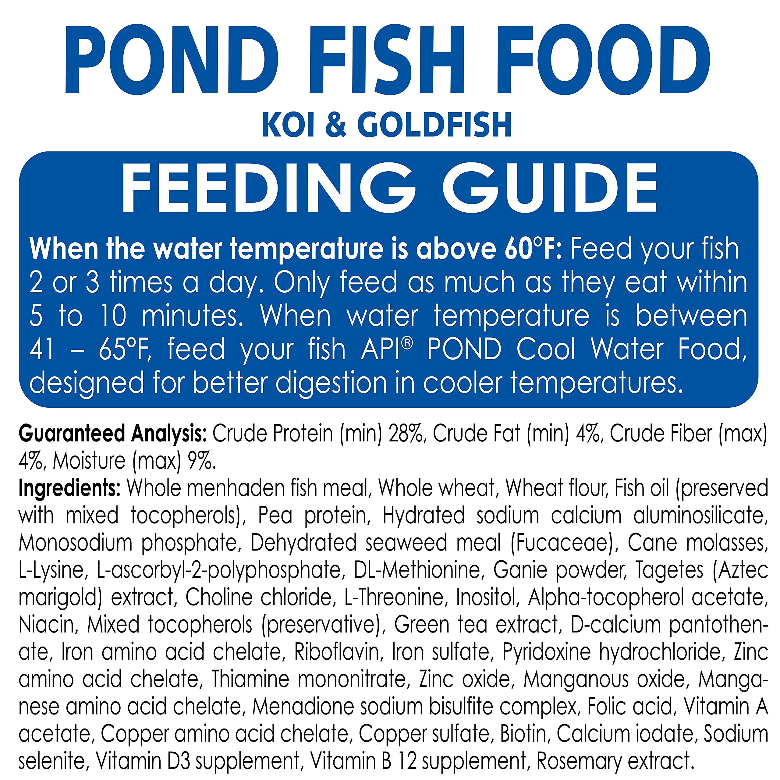 API POND FISH FOOD Pond Fish Food 2.68-Pound Bag - Pond and Pet Direct