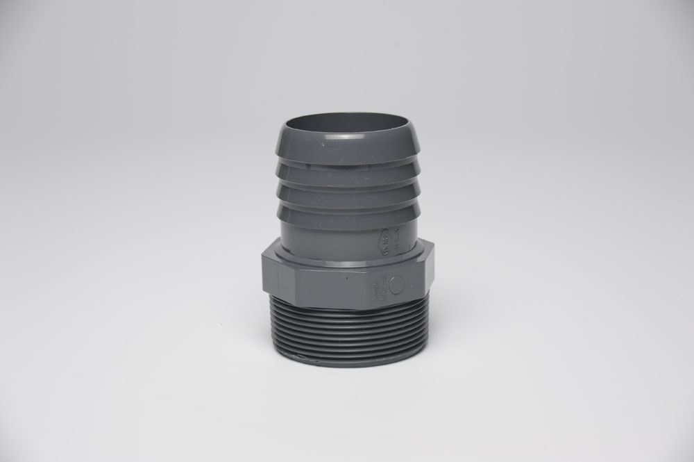 Dura Fittings 2" MIPT x 2" Barb Adapter, PVC - Pond and Pet Direct